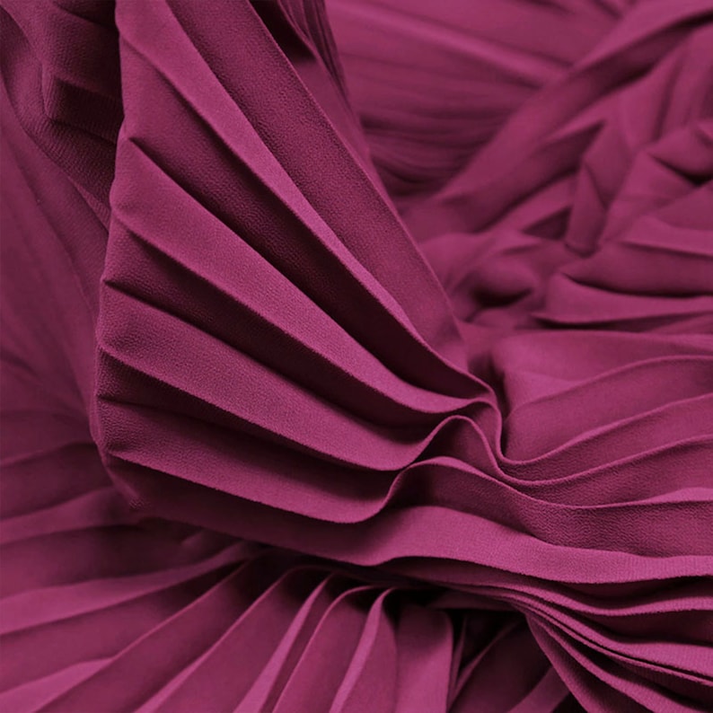 5 Colors Stripe Pleated Chiffon Fabric Wrinkle Crumple - Etsy