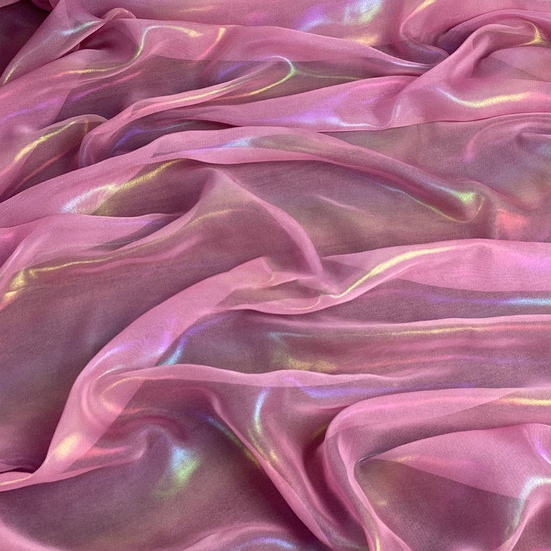 Rainbow Chiffon Fabricmagic Organza Fabric.holographic - Etsy