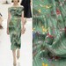 Silky Chiffon Silver Metallic Striped Designer Fabric Tropical ...