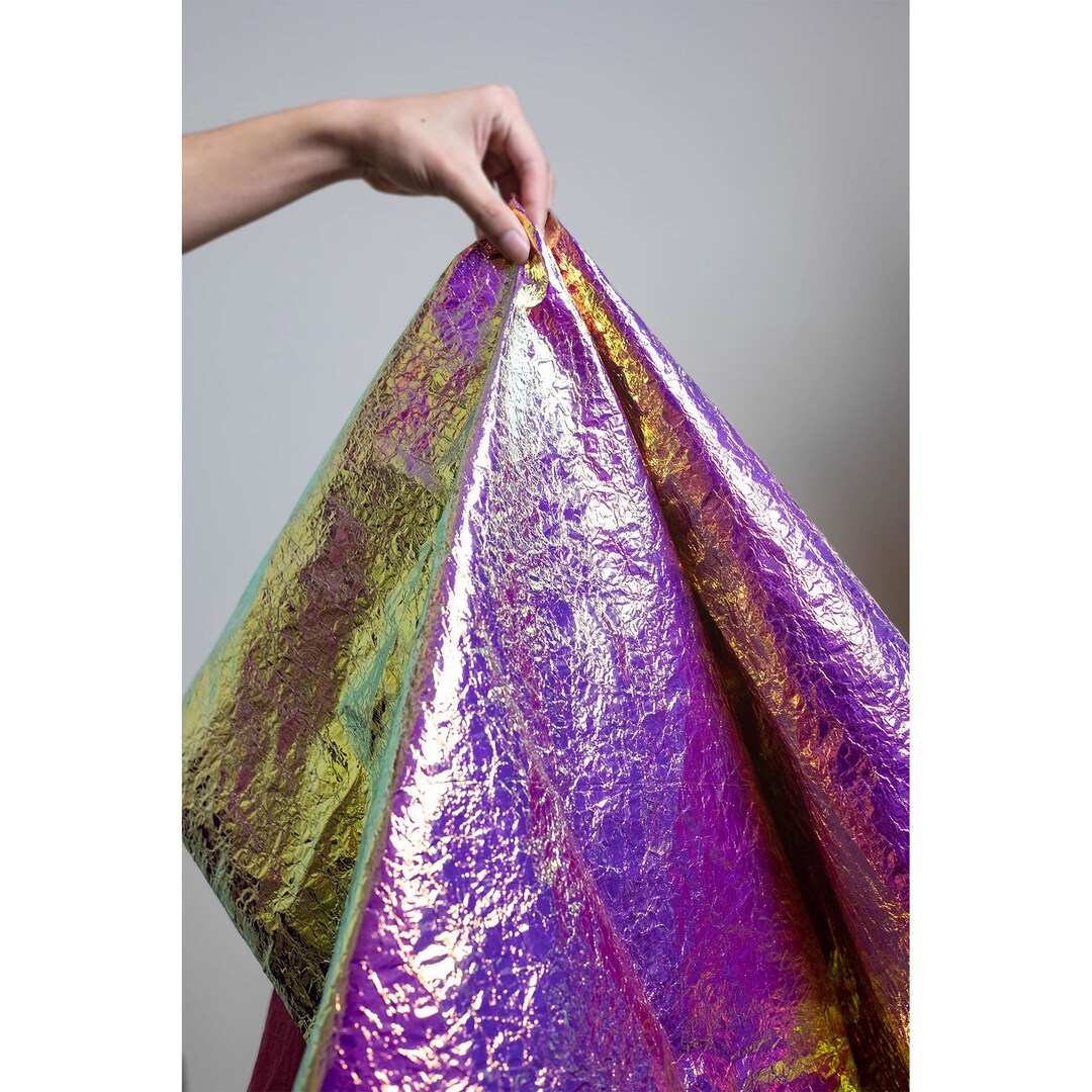 Iridescent Gradients Laser TPU Fabric,wrinkle PVC Fabric,futuristic ...