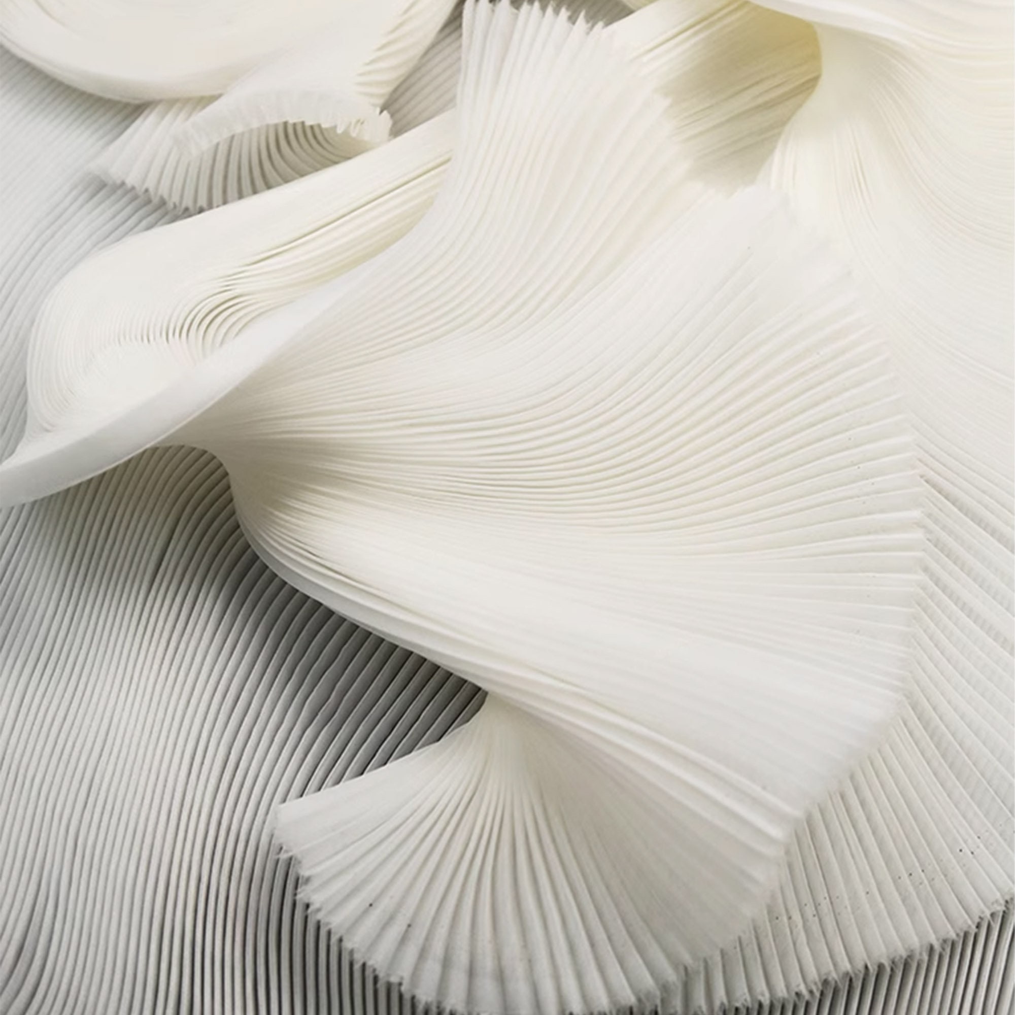 White Drapey Plisse Fabric - Pleated Chiffon - 2-way Stretch - Summer ...