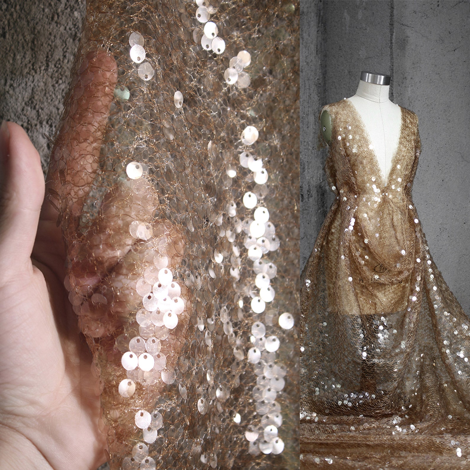 Sequins Mesh Lace Fabric, Sparkle French Lace Fabric With Sequins ...