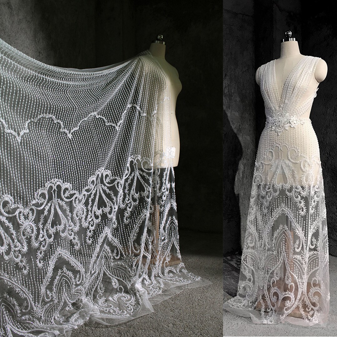 Luxry Baroque Floral Retro Exquisite Beaded Embroidery Lace - Etsy