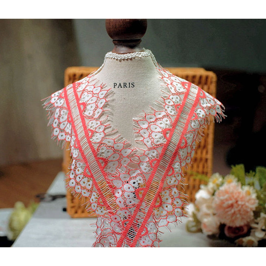 French Chantilly Lace Trim for Bridal, Veils, Lace Caps, Appliques ...