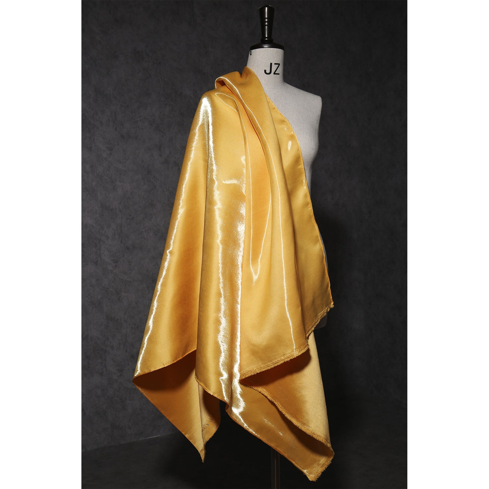 High-grade Crystal Silk Satin Dress Fabric Liquid Reflective Metallic ...