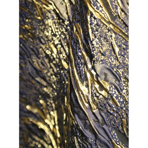 Retro Gilding Gold/navy Jacquard Brocaded Fabrics, Bump Design Fabric ...