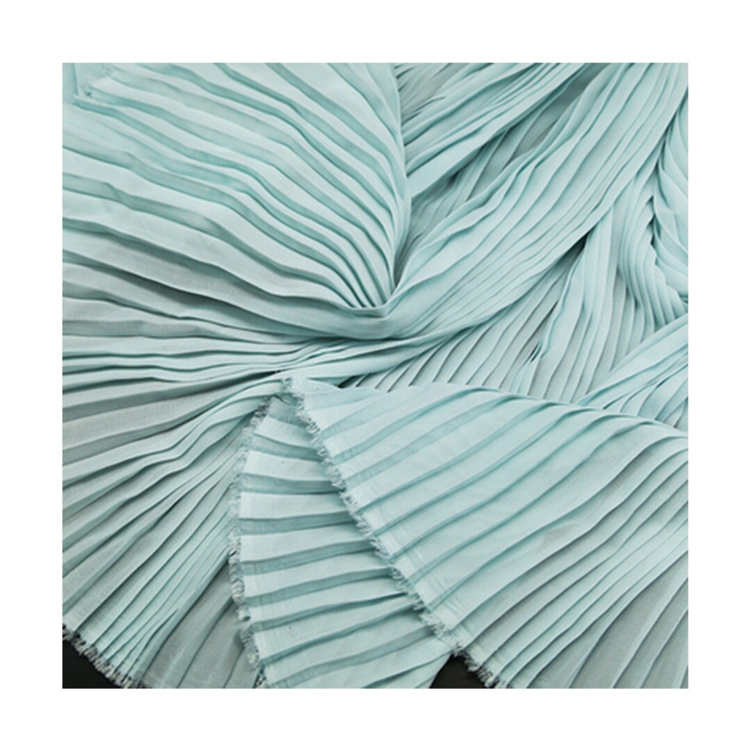 5 Colors Stripe Pleated Chiffon Fabric Wrinkle Crumple Accordion Girl ...
