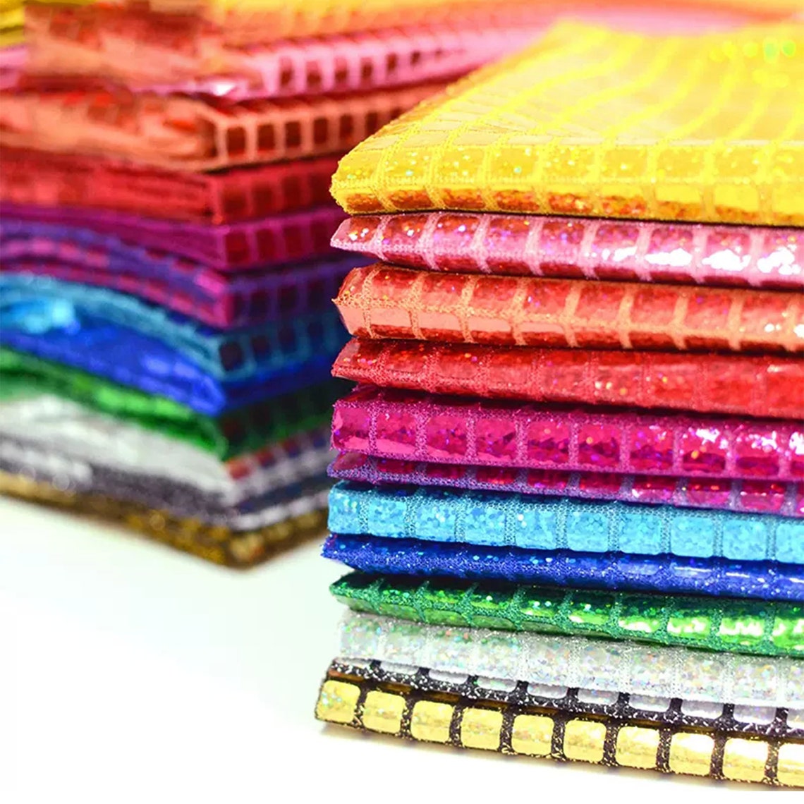 Hologram 8mm Square Sequins Fabric for Sewing Costumes Fashion - Etsy