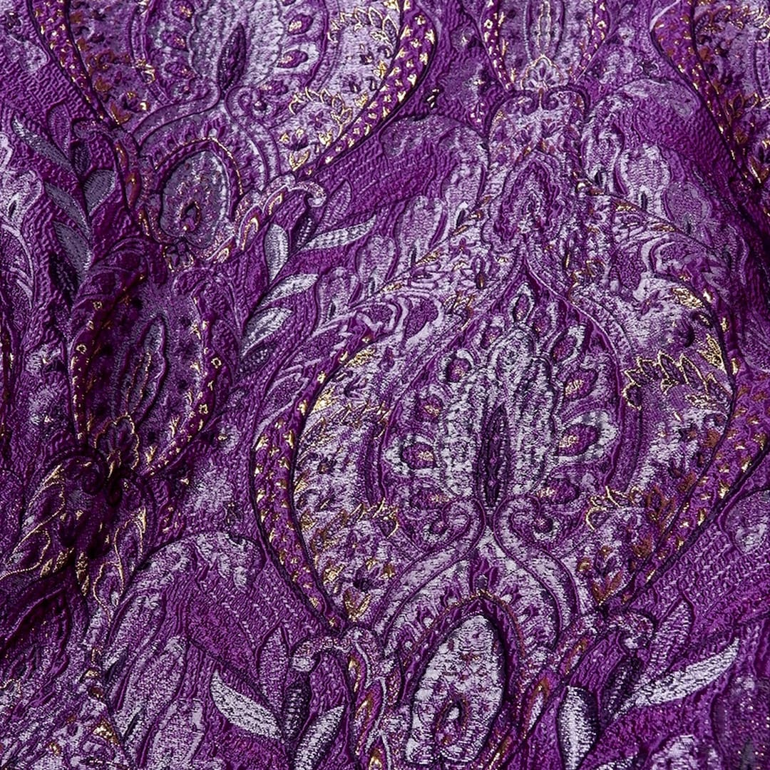 Purple Medieval Jacquard Brocaded Fabrics,3d Irregular Fabrics,dust ...