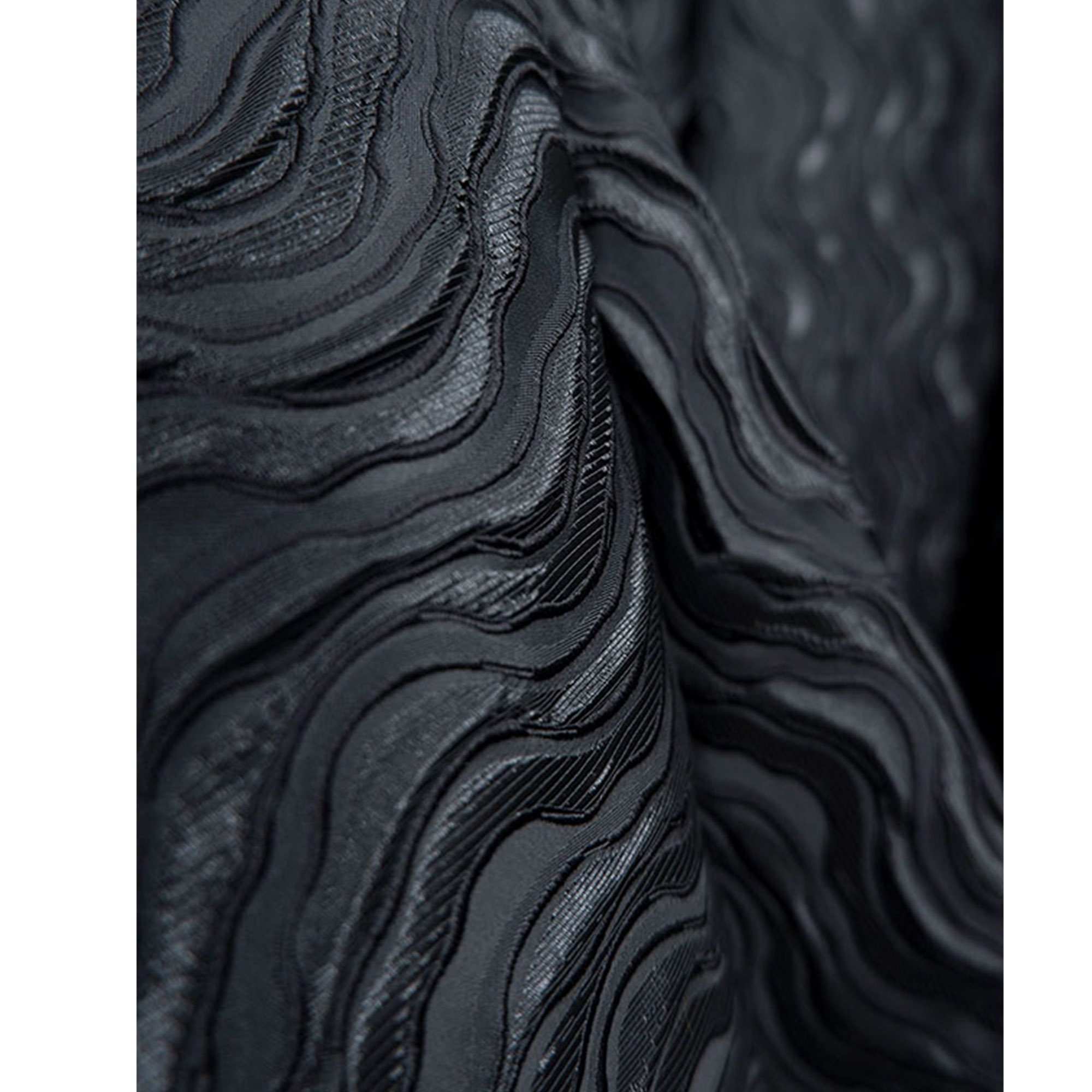 Chinese Traditional 3D Ocean Waves Balck Jacquard Brocade - Etsy