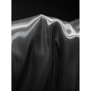 High Glossy Liquid Black Satin Fabric Metallic Reflective Silky Fabric ...