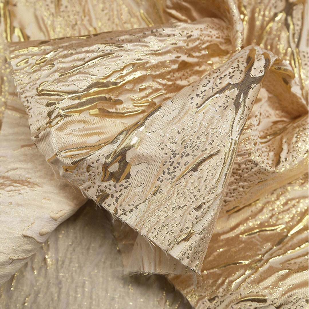 Retro Gilding Jacquard Brocaded Fabrics, Bump Design Fabric, 3D ...