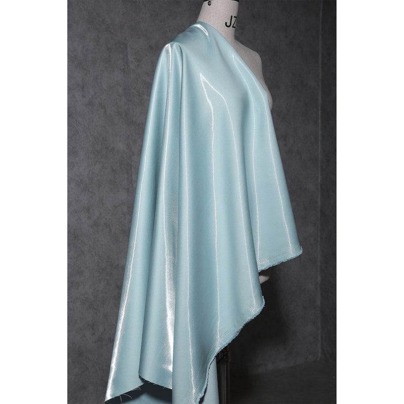 High-grade Crystal Silk Satin Dress Fabric Liquid Reflective Metallic ...