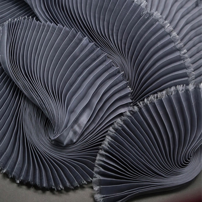 5 Colors Stripe Pleated Crystal Organza Fabric Wrinkle Crumple - Etsy