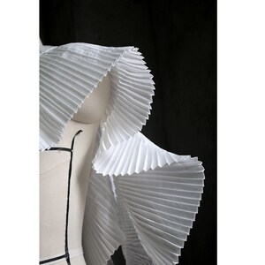 Off White Ruffle Pleated Trim Fabric Ruffled Accordion Dress Skirt ...