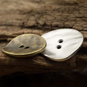 Metal Silver Buttons | Large Coat Buttons | Silver Coat Buttons | Two ...