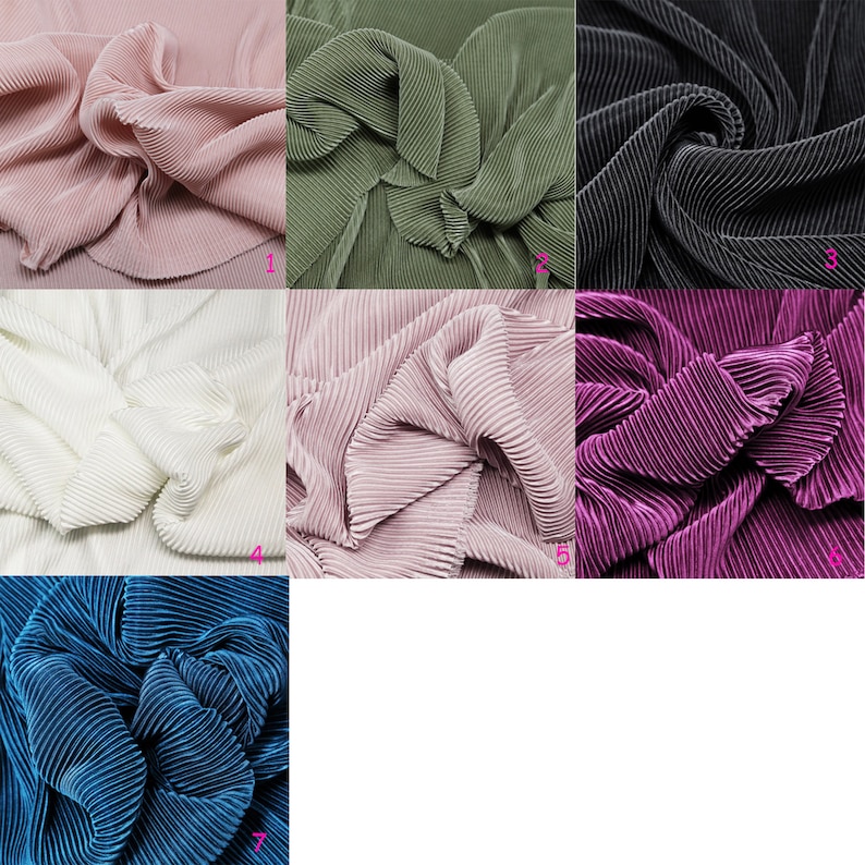 Drapey Plisse Fabric - Pleated Design - 2-way Stretch - Dusty Pink ...