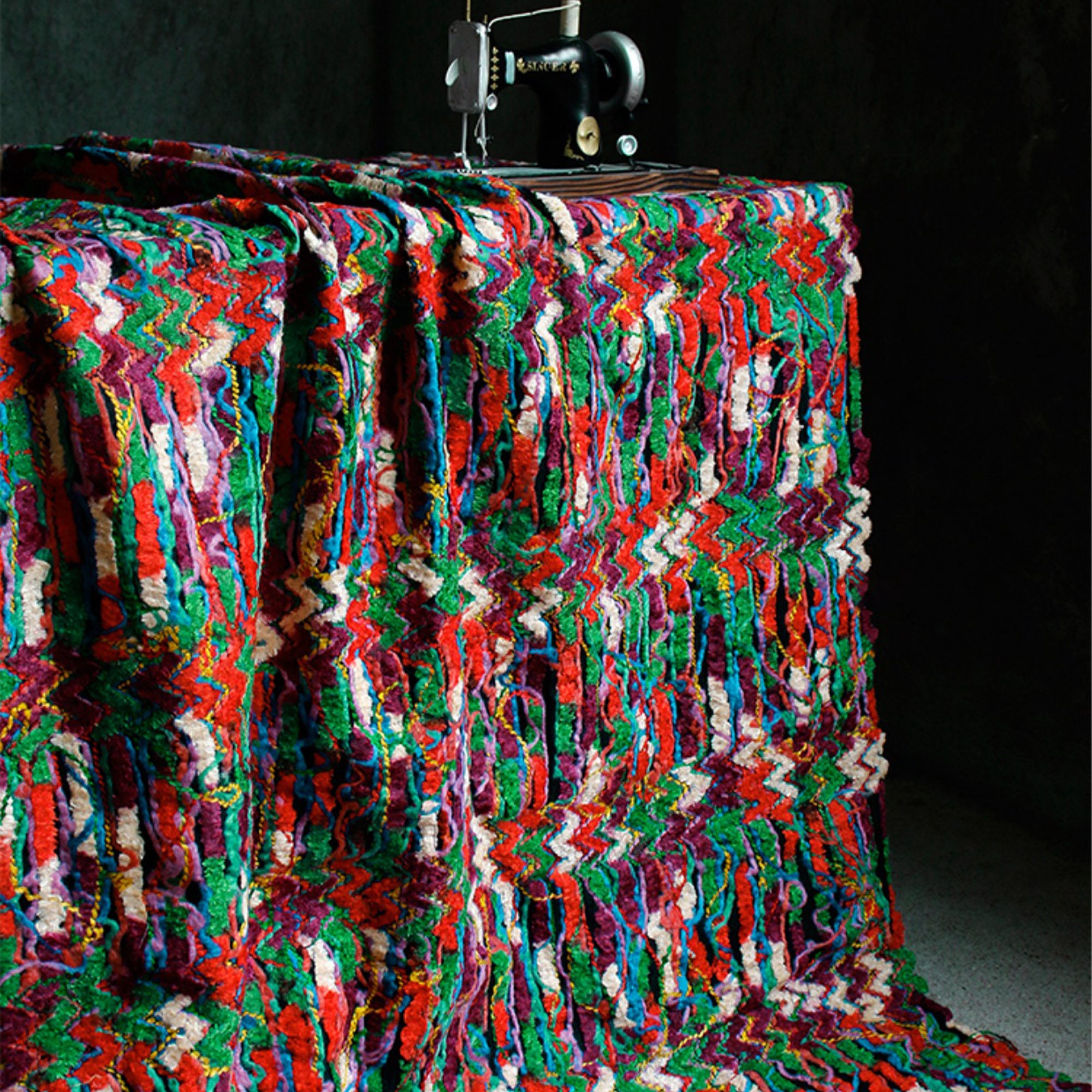 Colorful Tweed Fabric Boucle Woollen Fabricknitted Fabric - Etsy