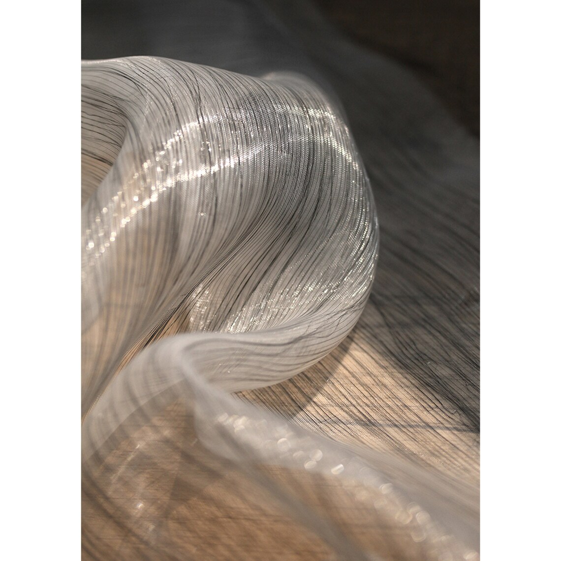 Organza Fabric With Black Line / Couture Lace Fabric/ Bridal - Etsy