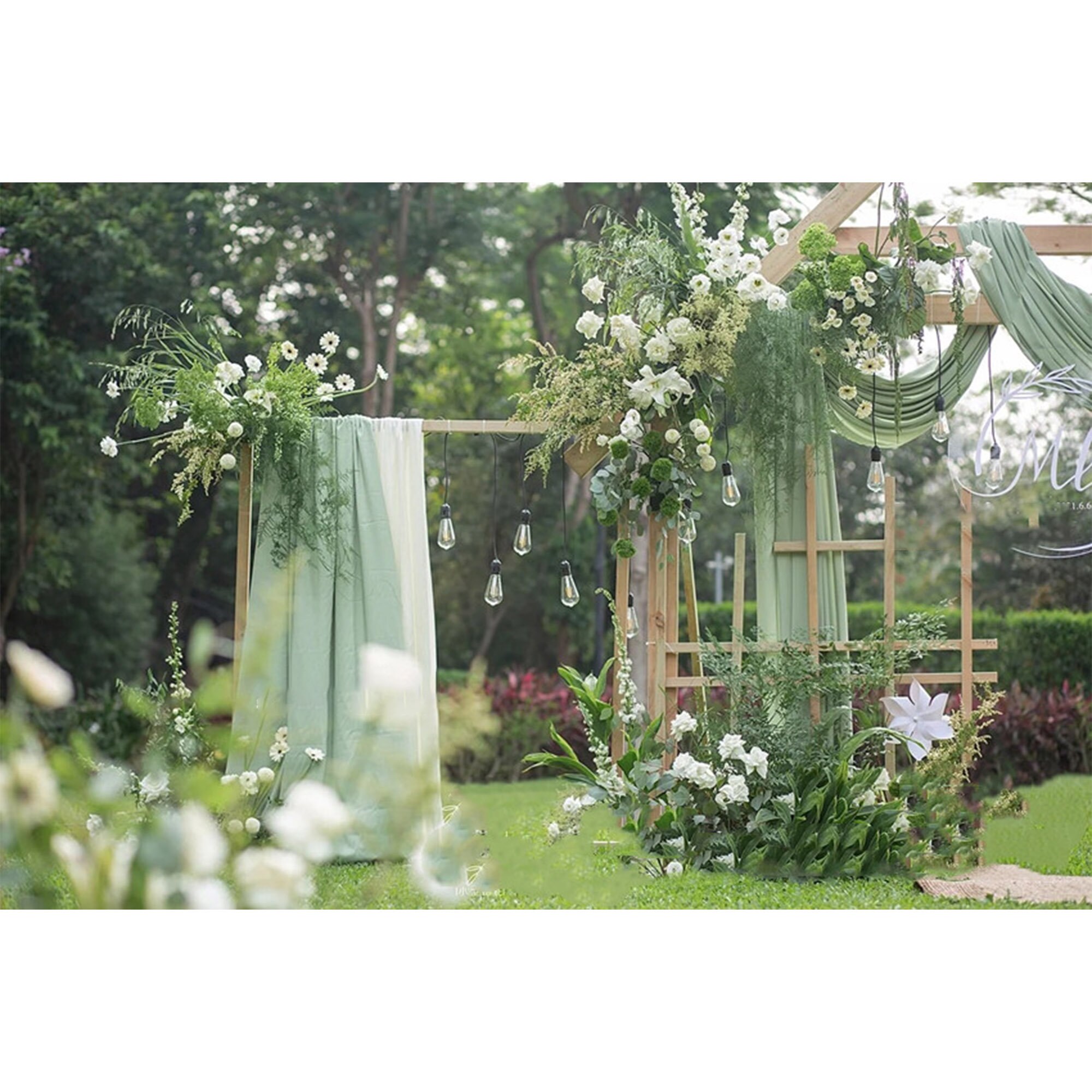 Wedding Arch Fabric Drape / Georgette Draping Fabric for Wedding ...