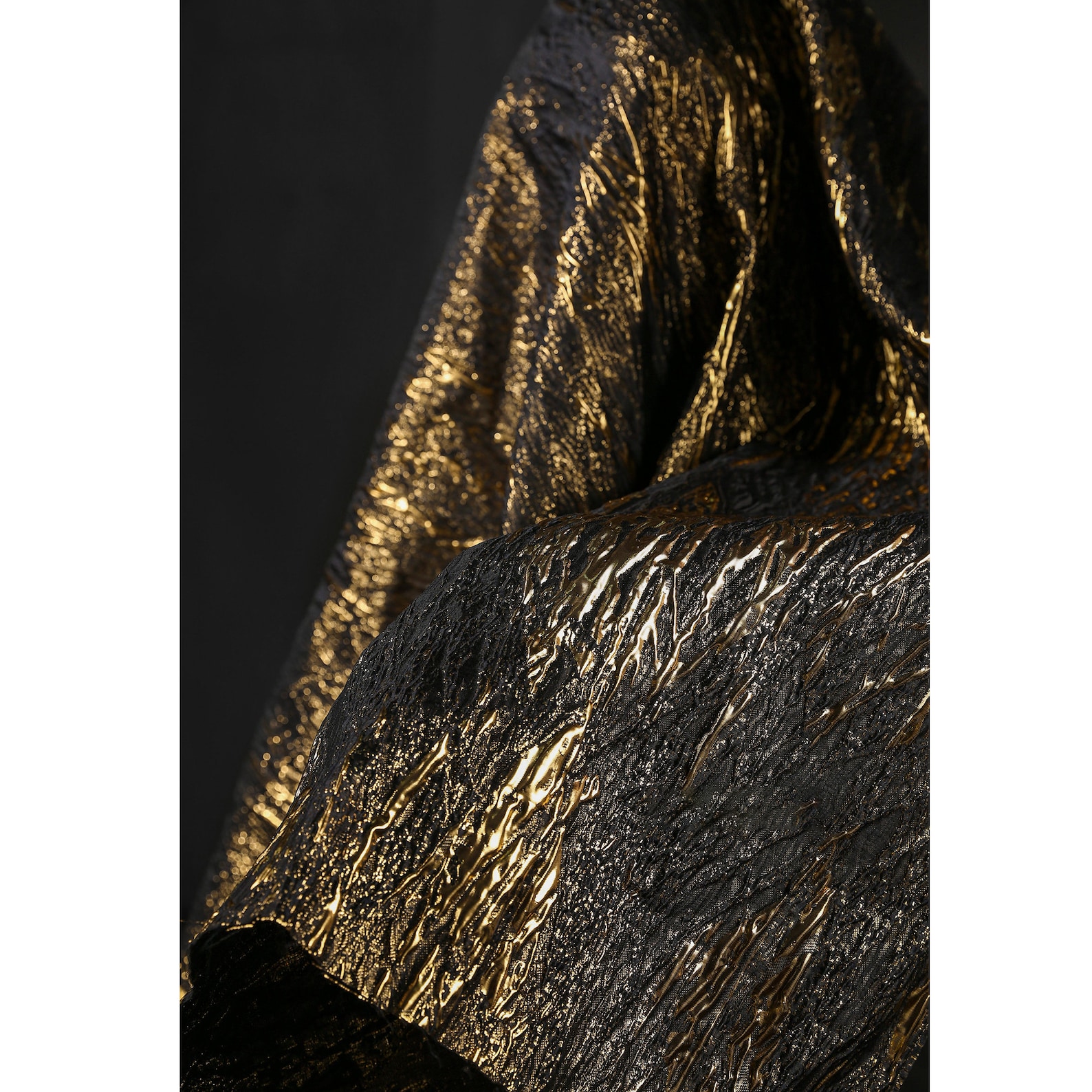 Luxury Black Gold Embroidered Jacquard Fabric, Haute Couture Embossed ...