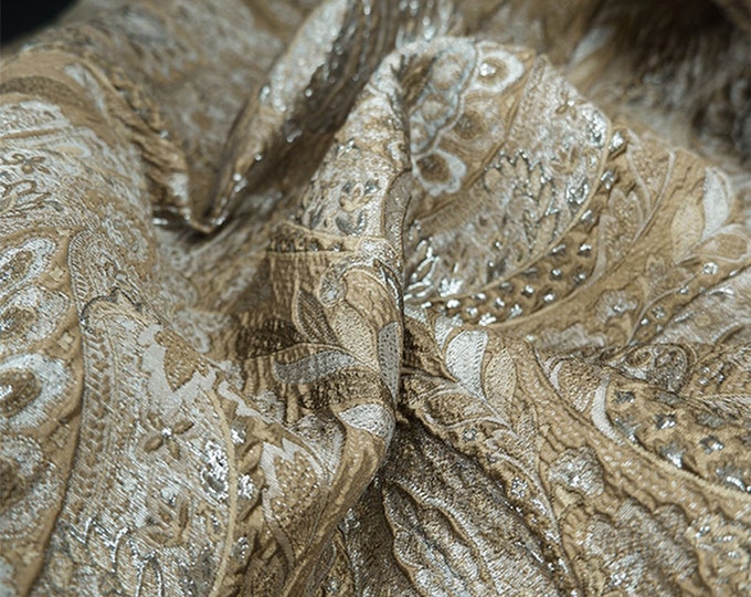 Medieval Jacquard Brocaded Fabrics, Bump Design Fabric, 3D Irregular ...