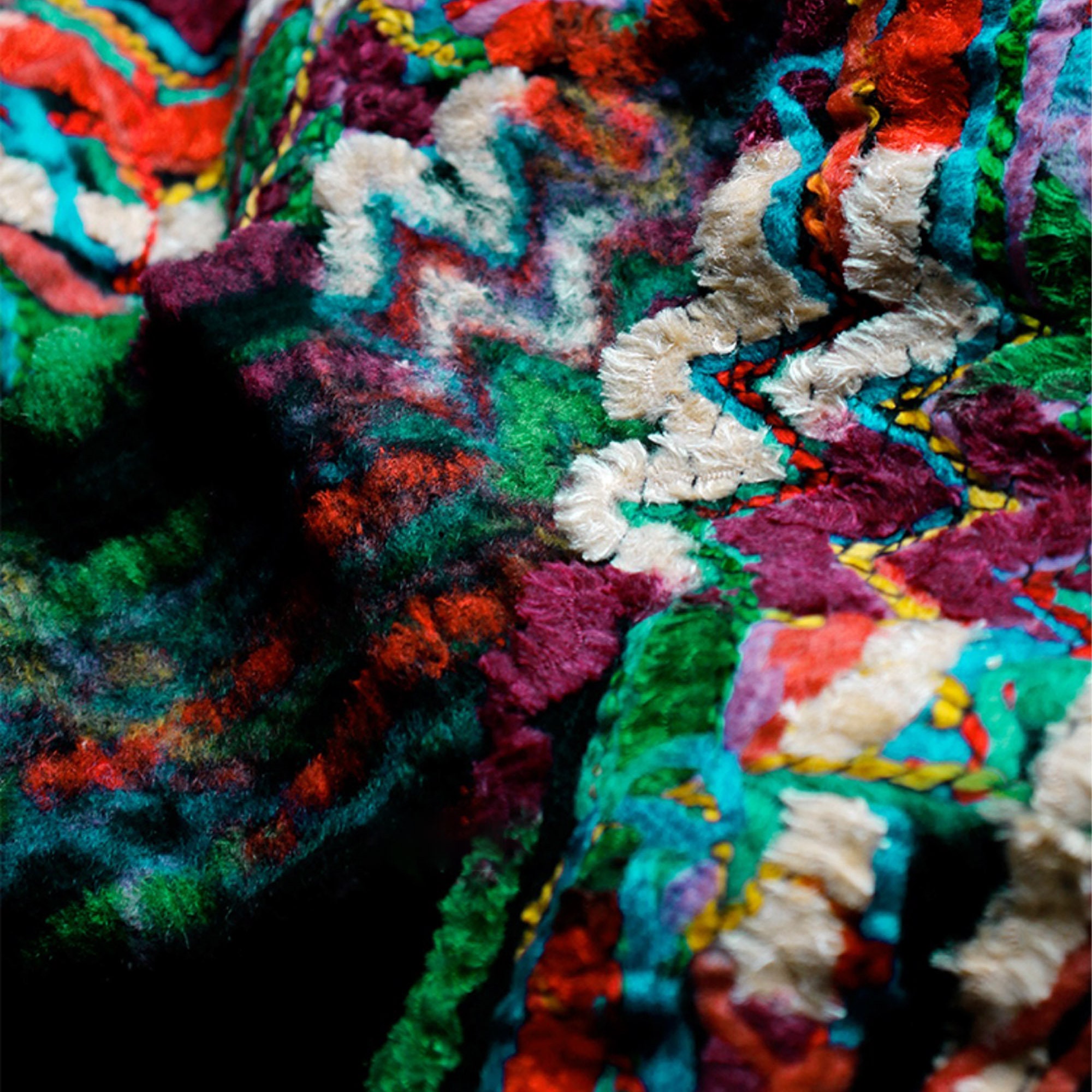 Colorful Tweed Fabric Boucle Woollen Fabricknitted Fabric - Etsy