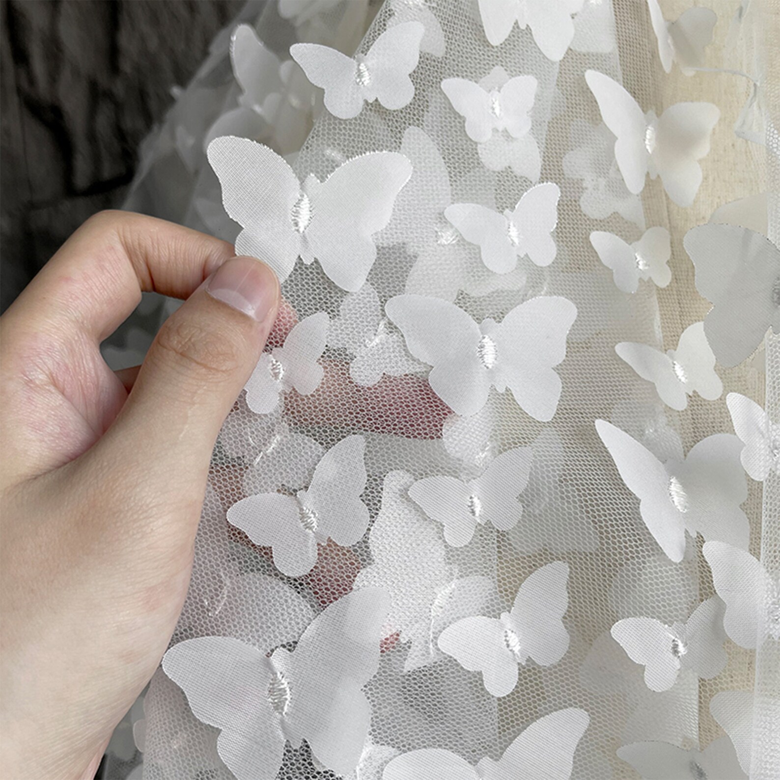 3D Butterfly Lace Fabric Floral Embroidery Soft Wedding Lace - Etsy