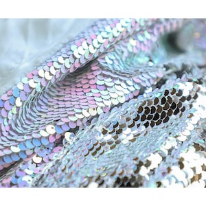 High Quality Reversible Sequin Fabric Two-tone Flip up Sequins Shiny ...