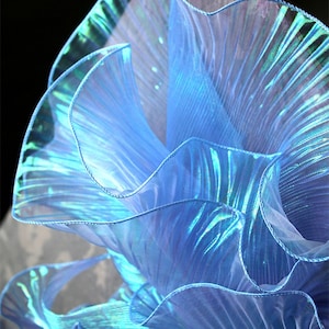 15cm Wide 3D Folds Ruffle Organza, Designer Fabric, Wedding, Gowns ...