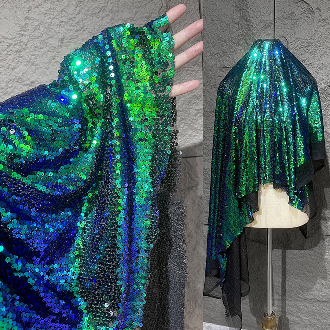 High Quality Reversible Sequin Fabric Two-tone Flip up Sequins Shiny ...