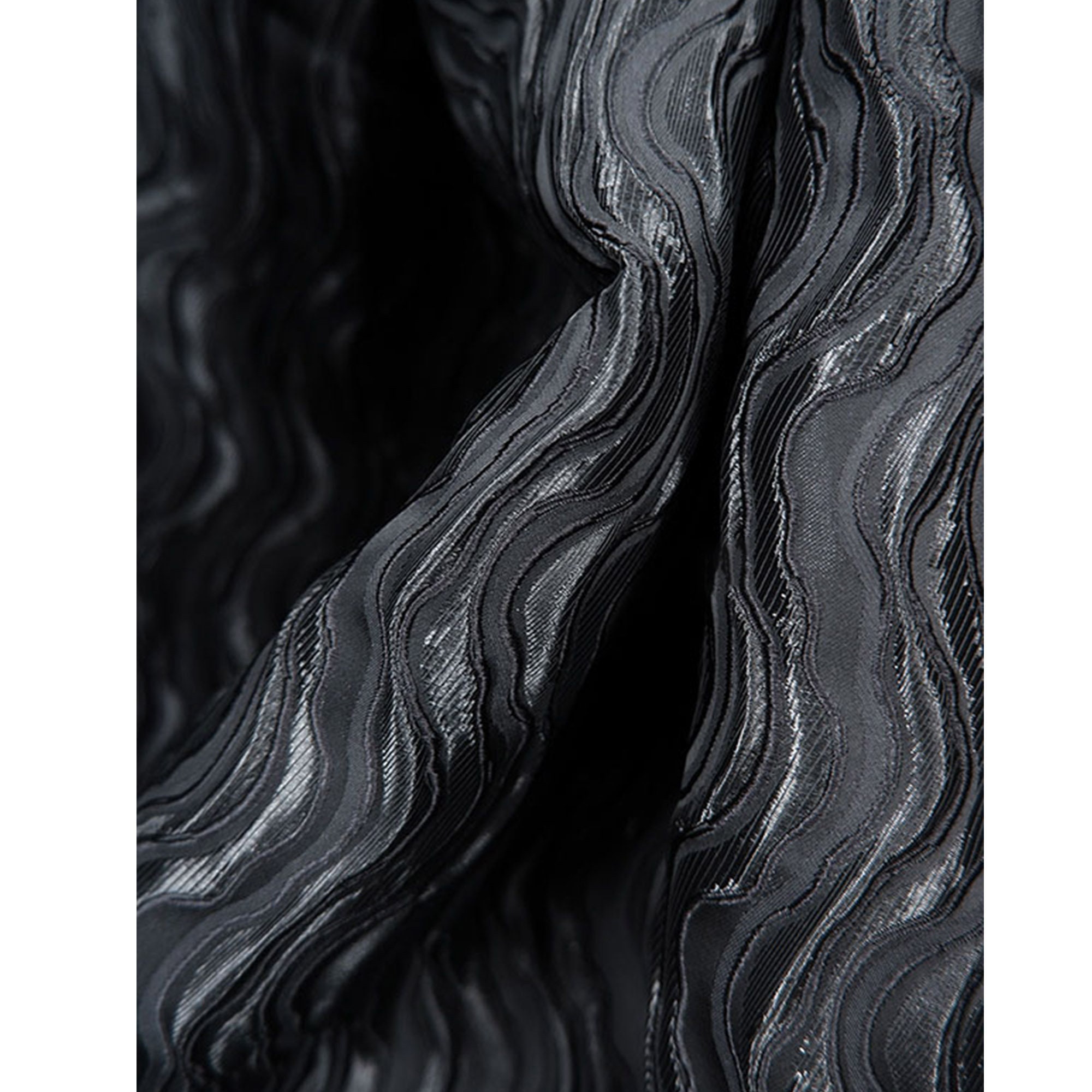 Chinese Traditional 3D Ocean Waves Balck Jacquard Brocade - Etsy