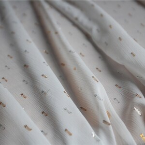 Shimmery Lurex Gold Metallic Chiffon Fabric Transparent Drapery Chiffon ...