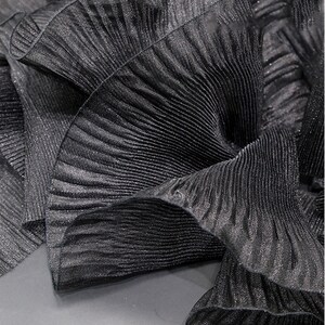Metallic Luster Lace, 19cm Wide 3D Folds Ruffle Organza, Designer ...