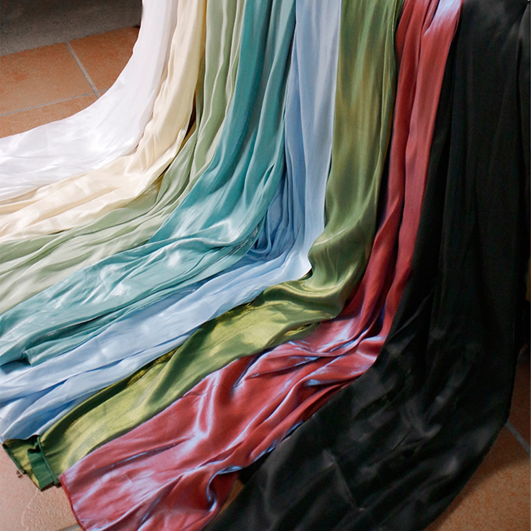 Iridescent Cotton Silk Fabric,soft and Smooth Well Drap Fabric,glazed ...