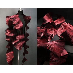 24 Colors Metallic Luster Lace,3d Pleated Folds Ruffle Organza Trim ...