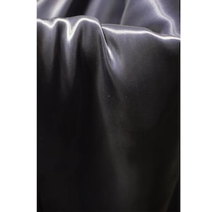 High Glossy Liquid Black Satin Fabric Metallic Reflective Silky Fabric ...