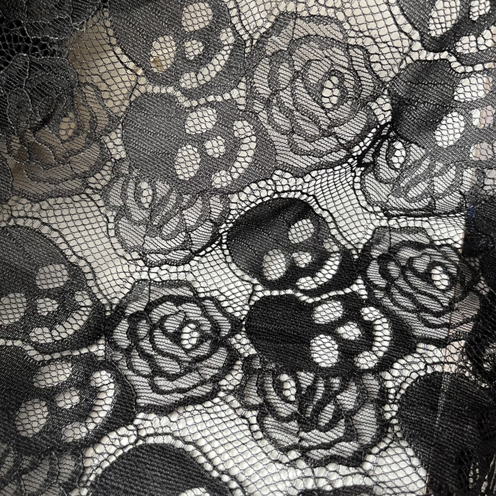 Whit/black Skull Lace Fabric Non-stretch Cosplay Fabric Lace - Etsy