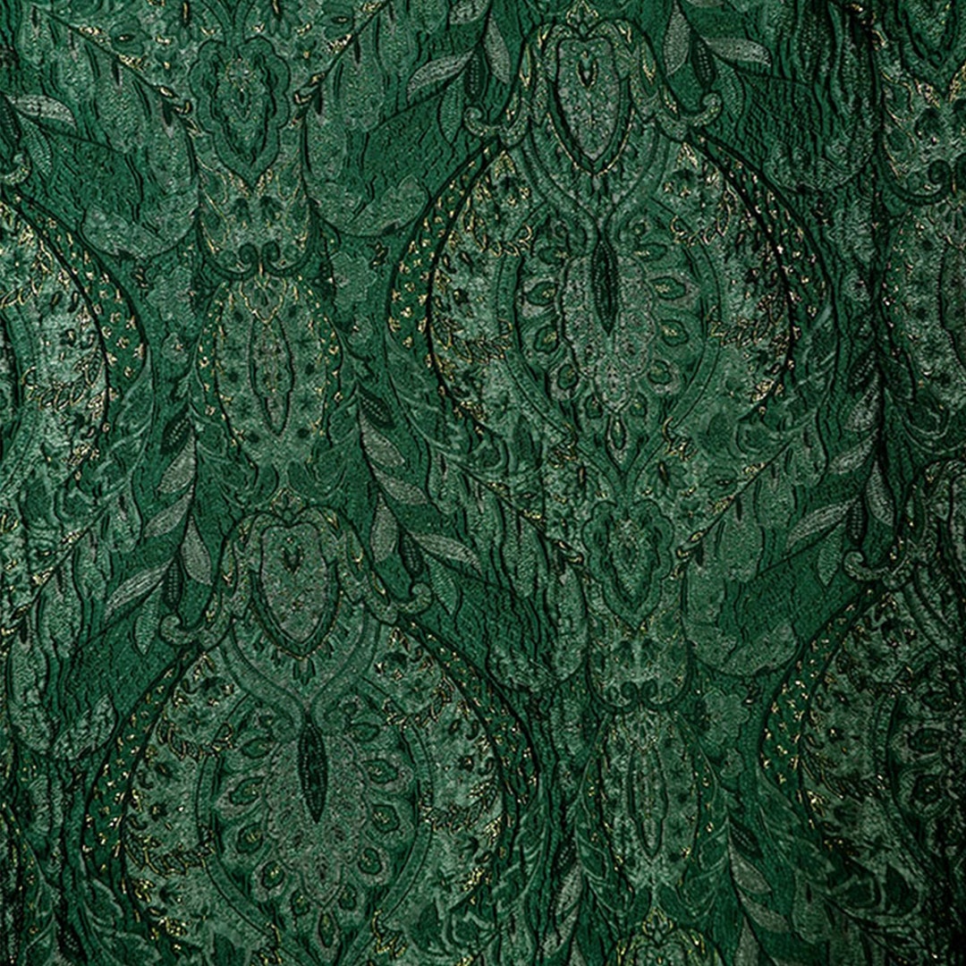 Green Medieval Jacquard Brocaded Fabrics,3d Irregular Fabrics,dust Coat ...
