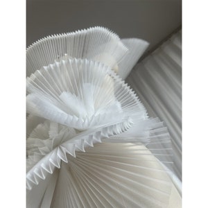 36 Colors Pleated Lace Stiff Tulle Hard Mesh Organza Fabric Wrinkle ...