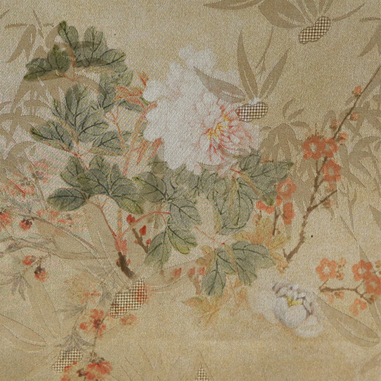 Silky Satin Jacquard Brocaded Fabric Soft Smooth Floral Embroidered ...