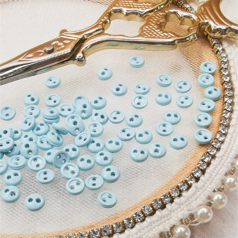 3mm/4mm Tiny Round Metal Buttons in 10 Colors the Smallest - Etsy