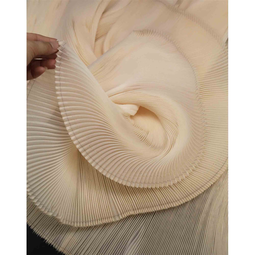 White Pleated Texture Fabric Fold Wrinkle Crumple Accordion Girl Dress ...