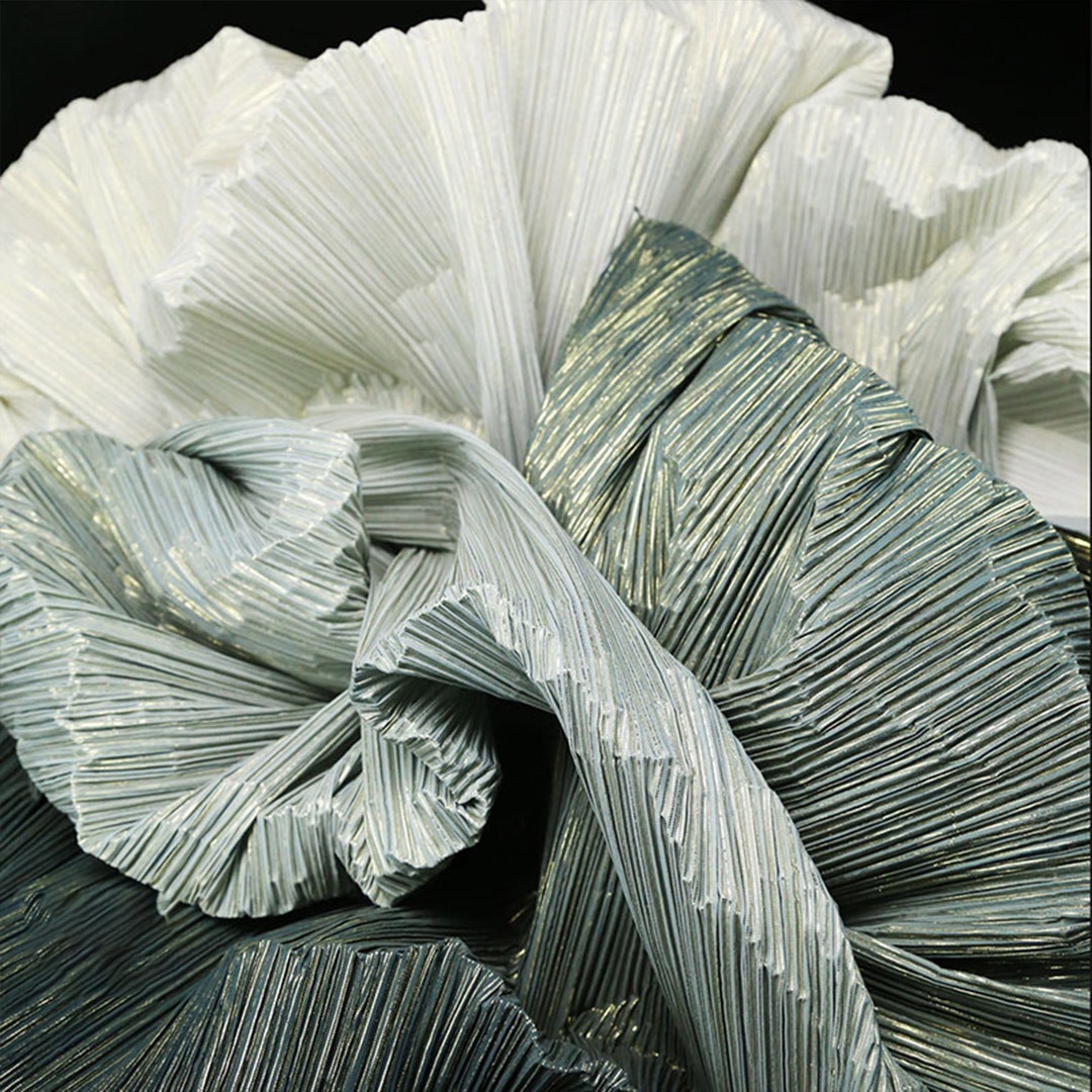 35 Colors Gradient Pleated Craft Design Fabric Stiffen Plisse Accordion ...