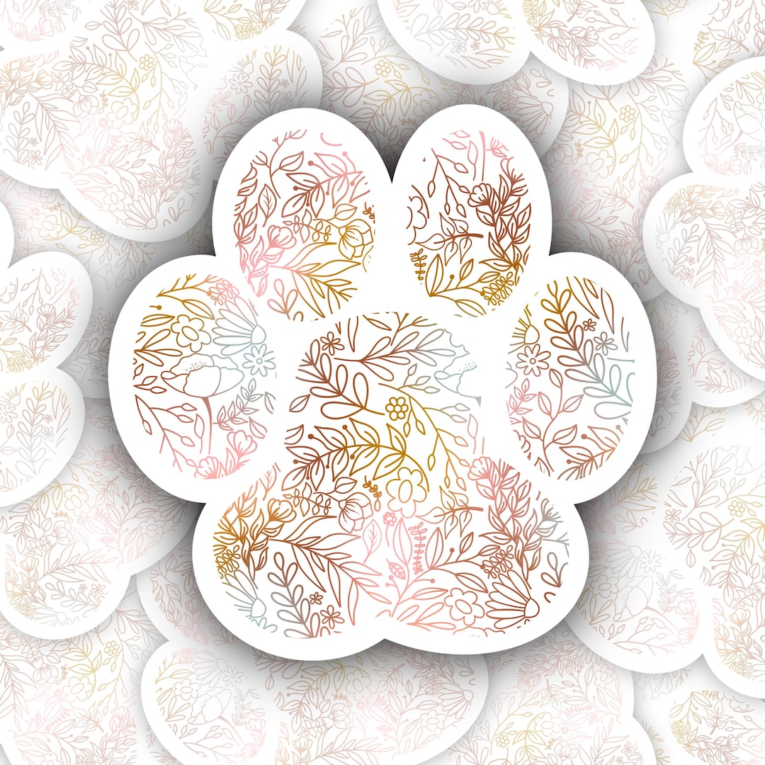 Dog Paw Print Sticker | Dogg Decal | Waterbottle Stickers | Laptop ...