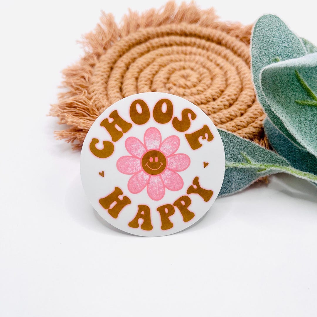 Choose Happy Sticker | Be Happy Sticker | Happy Face Decal ...