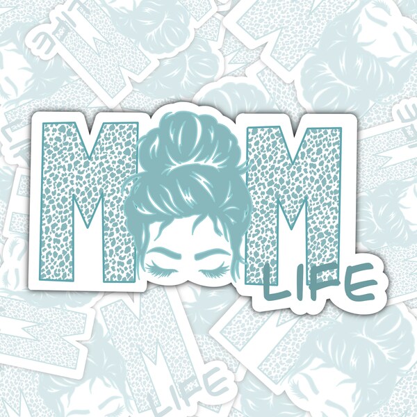 Boy Mom Messy Bun Sticker Decal - Etsy