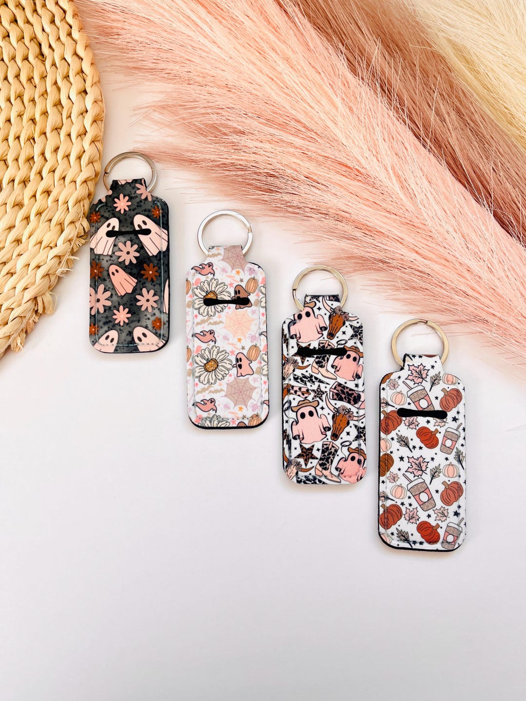 Spooky Keychain for Chapstick Holder | Lip Balm Holder Keychain | Chap ...