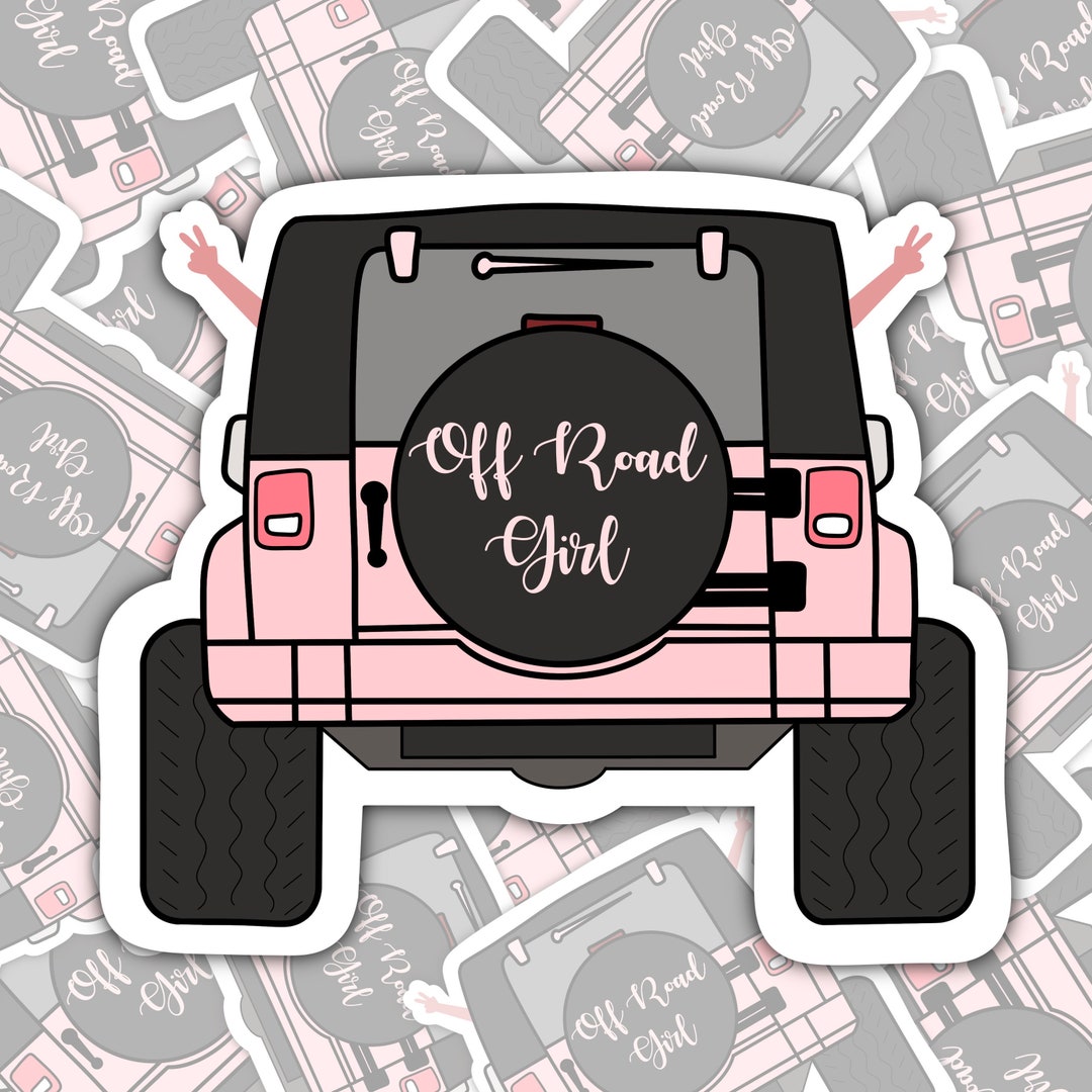 4x4 off Road Girl Wrangler Sticker, Pink Wrangler Sticker, off Road ...