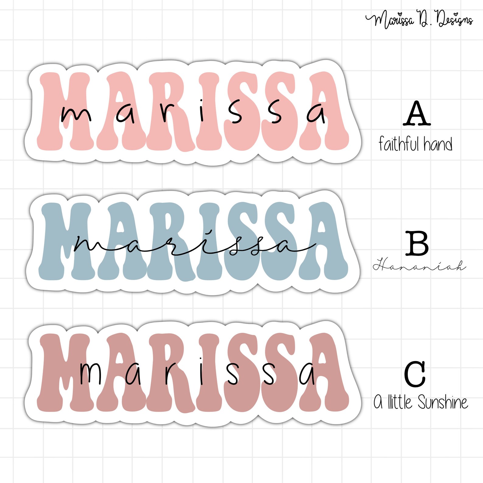 Custom Name Sticker, Nickname Sticker, Hydro Flask Sticker, Laptop ...